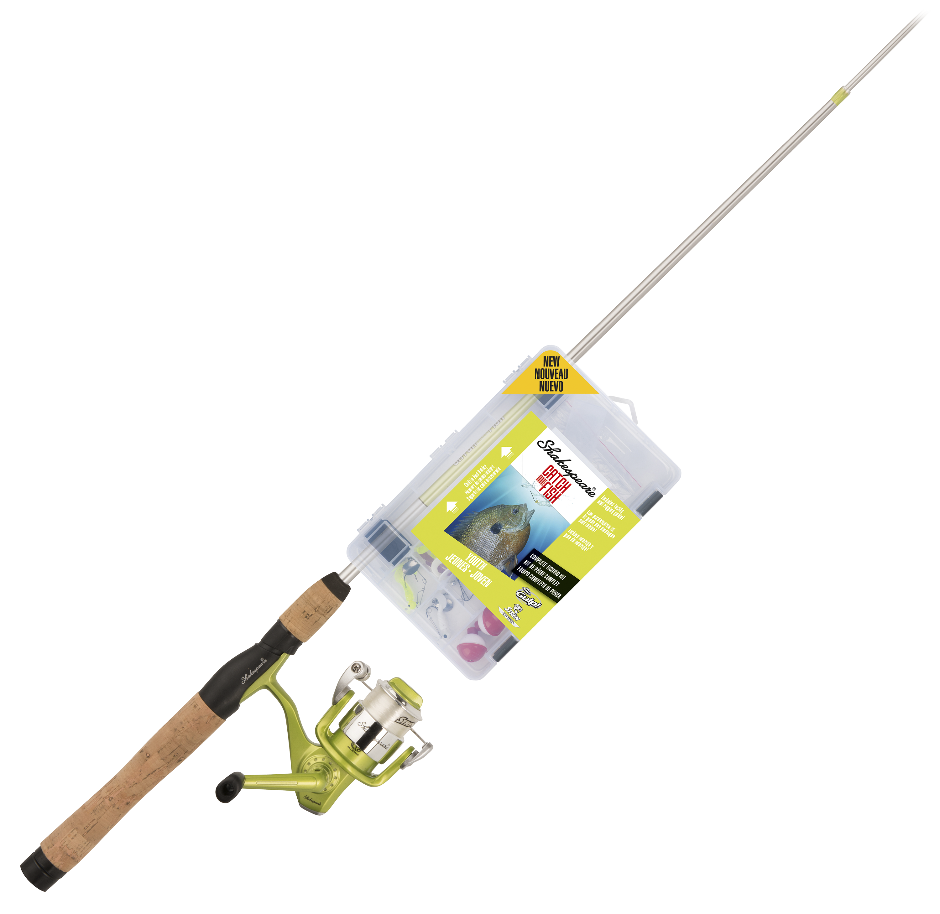 Shakespeare Catch More Fish Youth Spinning Rod and Reel Combo | Bass ...